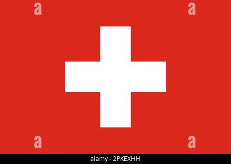 Flag of Switzerland. Swiss national symbol in official colors. Template ...