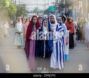 Cainta, Rizal, Philippines. 7th Apr, 2023. Lenten Parade is a street ...