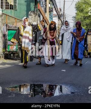 Cainta, Rizal, Philippines. 7th Apr, 2023. Lenten Parade is a street ...