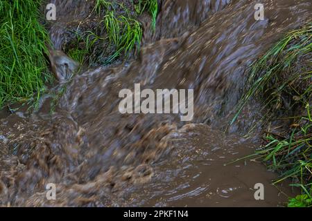 powerful waterfall with dirty water after the hard rain Stock Photo - Alamy