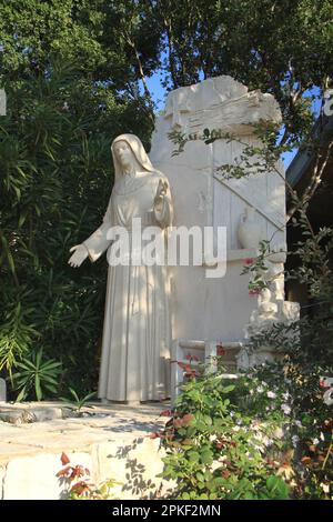 Statue of Saint Rafqa, the loved famous Lebanese saint, in Jrabta ...
