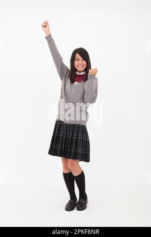 High school student posing with guts Stock Photo - Alamy