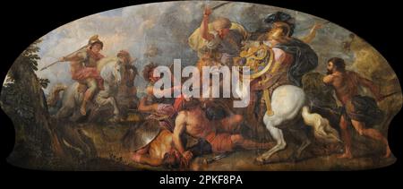 Alexander the Great Hunting Lions by Charles de La Fosse (Lafosse; 1636 ...