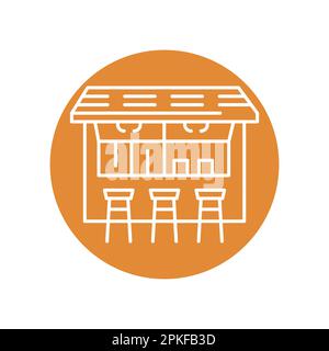 Deck Bars color line icon. Pictogram for web page, mobile app, promo ...