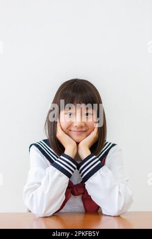 High school girl with cheekbones Stock Photo - Alamy
