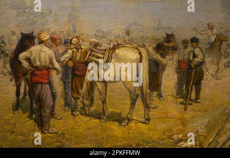 Grigor (Gocho) Savov (1880-1966). Pintor búlgaro. Horse Market ...