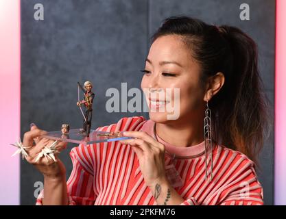 EDITORIAL USE ONLY Michelle Ang who voices Omega, and Dee Bradley Baker ...