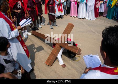 GUWAHATI, INDIA - APRIL 7: Indian Christian during the annual Good ...