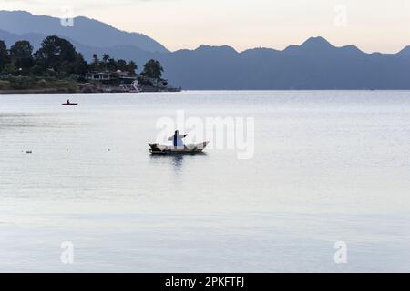 Breathtaking Landscape of Lake Atitlán in the Guatemalan Highlands ...