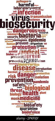 Biosecurity word cloud concept. Collage made of words about biosecurity ...