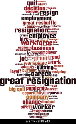 Big quit word cloud concept. Collage made of words about big quit ...