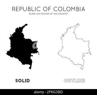 Colombia map. Borders of Colombia for your infographic. Vector country ...