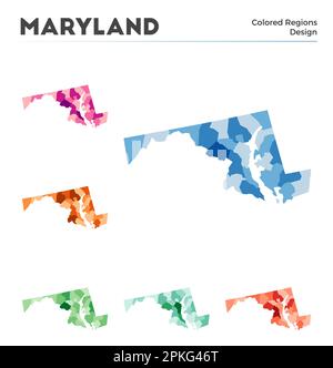 Maryland map. Borders of Maryland for your infographic. Vector US state ...
