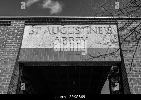 Entrance to St Augustines Abbey,Longport,Canterbury,Kent Stock Photo ...