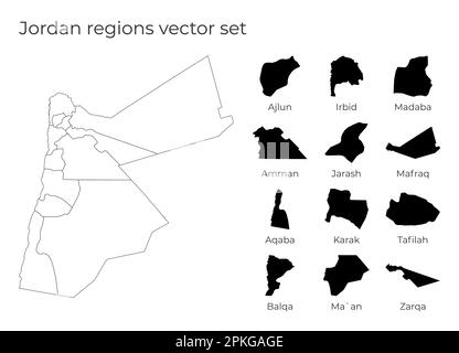 Jordan map. Borders of Jordan for your infographic. Vector country ...