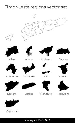 Timor-Leste map collection. Borders of Timor-Leste for your infographic ...