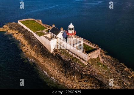 AStill image of an aerial view of the historic Fenit Lighthouse on ...