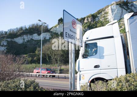 Port of Dover amidst traffic immigration control delays Stock Photo - Alamy