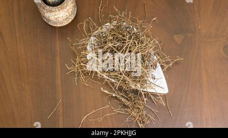 Dried Skunk vine/Ayurvedic Plants isolated on white background ...