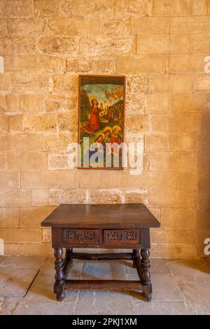 Rooms of the Sala Mayor, also called Tinell, with coats of arms and ...
