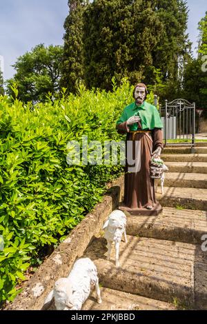Nativity scene at the Santuario di Pancole Pancole Tuscany Italy Stock ...