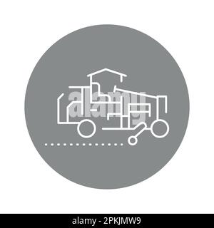 Road marking сolor line icon. Road construction. Pictogram for web page ...