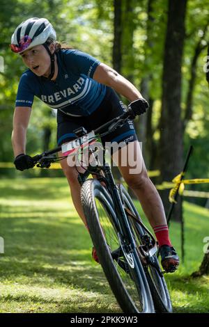 Brevard College downhill speed race Stock Photo - Alamy