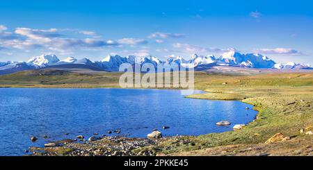 Kakshaal Too in the Tian Shan mountain range near the Chinese border ...