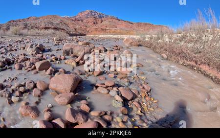 The Paria River flowing through Paria Canyon in the Glen Canyon ...