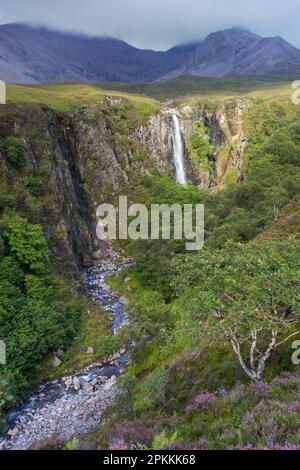 Eas Mor waterfall, Isle of Skye, Inner Hebrides, Scotland, United ...