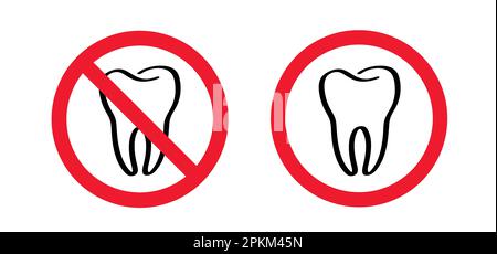 Cartoon healthy, tooth with gums, line pattern. Vector drawing ...