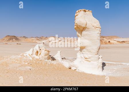 Chalk rock outcrops at the Crystal Mountain ridge in Egypt Stock Photo ...