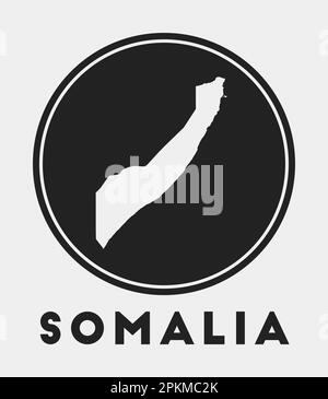 Somalia logo. Sign with the map of the country and colored stripes ...