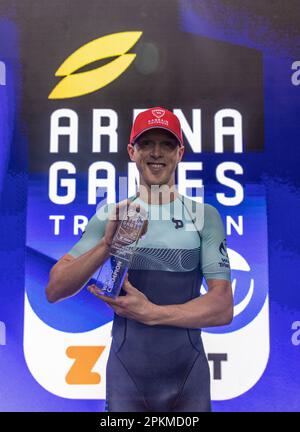 South Africa's Henri Schoeman celebrates after winning the series ...