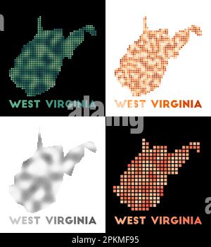 West Virginia map collection. Borders of West Virginia for your ...