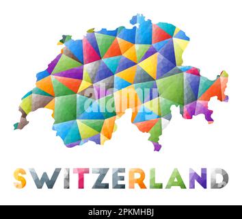 Travel to Switzerland, geometric infographic banner design with Swiss ...