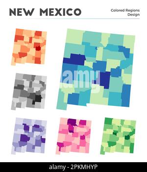 New Mexico map. Borders of New Mexico for your infographic. Vector US ...