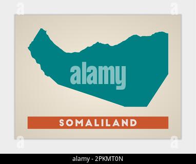 Somaliland map design. Map of the country with regions in emerald ...