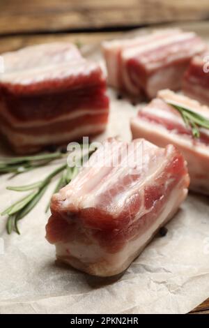 Raw ribs on parchment paper Stock Photo - Alamy