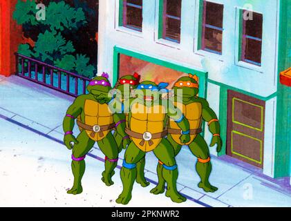 TEENAGE MUTANT NINJA TURTLES (1987), directed by BILL WOLF. Credit ...