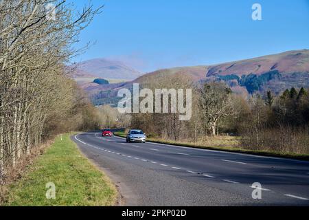 The busy A66 trunk road at Keswick, Lake District, UK Stock Photo - Alamy