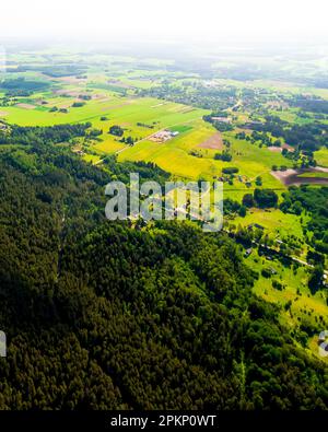 The nature scenery of Lithuania. Stunning green and forest landscape ...