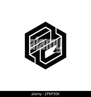 SB Logo monogram gaming with hexagon geometric shape design template ...
