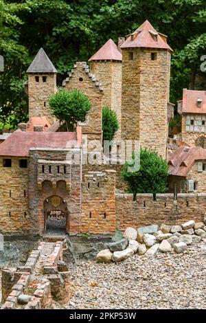 Miniature castle models in Stecklenberg Stock Photo - Alamy
