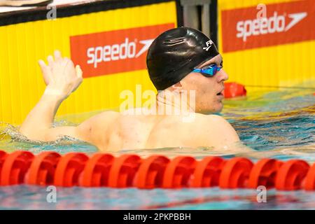 Oliver Morgan after winning the Men's 100m Backstroke Paris Final on ...