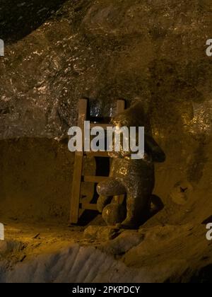 Wieliczka, Poland - June 2022: Salt mine interior and various ...