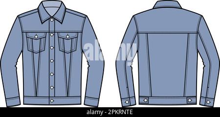 Mens jean jacket. Fashion CAD Stock Vector Image & Art - Alamy