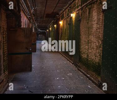 Original Fort Alcatraz section of Alcatraz Prison in San Francisco Bay ...