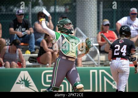 Stetson catcher Dylan Anthony (24) throws during an NCAA college ...