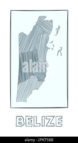 Belize map vector illustration, scribble sketch Belize Stock Vector ...